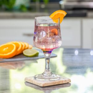 Teardrop 8oz Rainbow Acrylic Wine Glasses | Set of 6 | 8oz Stemware | Shatter Resilient | Safe for outdoor entertaining | Great for everyday use | Perfect for Cocktails