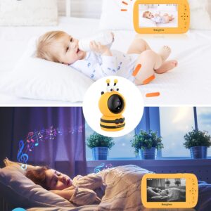 BabyTime Baby Monitor, 1080P Baby Camera Monitor No WiFi with 5" Display, Night Vision, Lullaby Player, Two Way Audio and VOX Mode, Temperature