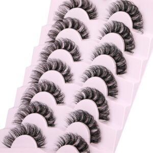 Natural Cluster Lashes Extensions Wispy Natural Look False Eyelashes Individual Lashes 3D Strips Eyelash Extensions DIY Lashes 7 Pairs Multipack