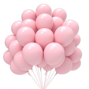 joyypop light pink balloons 100 pcs pink party latex balloons 12 inch pink latex balloons for baby shower birthday gender reveal easter party decorations