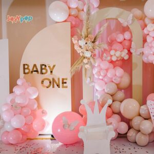 JOYYPOP Light Pink Balloons 100 Pcs Pink Party Latex Balloons 12 Inch Pink Latex Balloons for Baby Shower Birthday Gender Reveal Easter Party Decorations