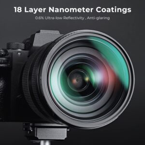 K&F Concept 77mm Black Diffusion 1/4 Filter Mist Cinematic Effect Filter with 18 Multi-Layer Coatings for Video/Vlog/Portrait Photography (K-Series)