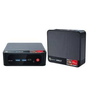 beelink ser5 ryzen mini pc,mini computer ryzen 5 5500u (7nm,6c/12t) up to4.0ghz, 16g ddr4 ram/500gb mini gaming pc small computers supports 4k wifi6e bt5.2