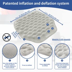 ANMSVI 3D Inflatable Car Seat Cushion for Driving Improve Posture, Sciatica & Lower Back Pain Relief, Hip Pain, Adjustable Firmness for Car & Truck Drivers, Office Chairs, Armchairs, Aircraft Seats