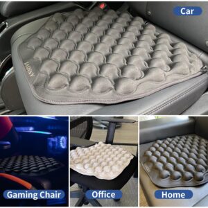 ANMSVI 3D Inflatable Car Seat Cushion for Driving Improve Posture, Sciatica & Lower Back Pain Relief, Hip Pain, Adjustable Firmness for Car & Truck Drivers, Office Chairs, Armchairs, Aircraft Seats