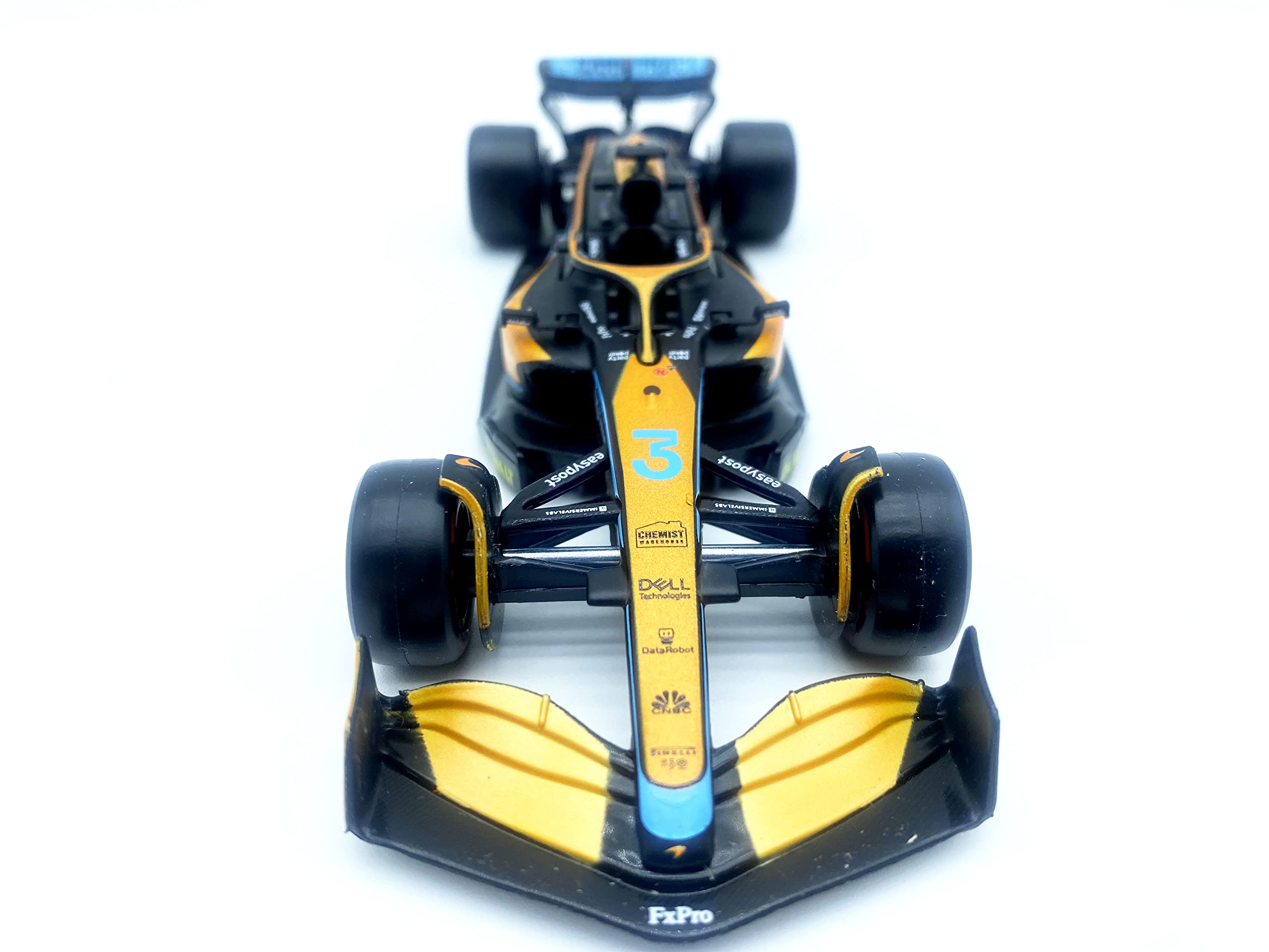 HTLNUZD Bburago 1:43 2022 F1MCL36#3 Daniel Ricciardo 1/43 MCL36#3 Formula One Diecast Alloy Luxury Collectible Toy Car Model