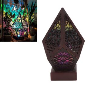 longzhuo bohemian floor lamp, polar star lamp, colorful bohemian led night light, starry sky lampshade, floor projection lamp for interior courtyard garden decoration