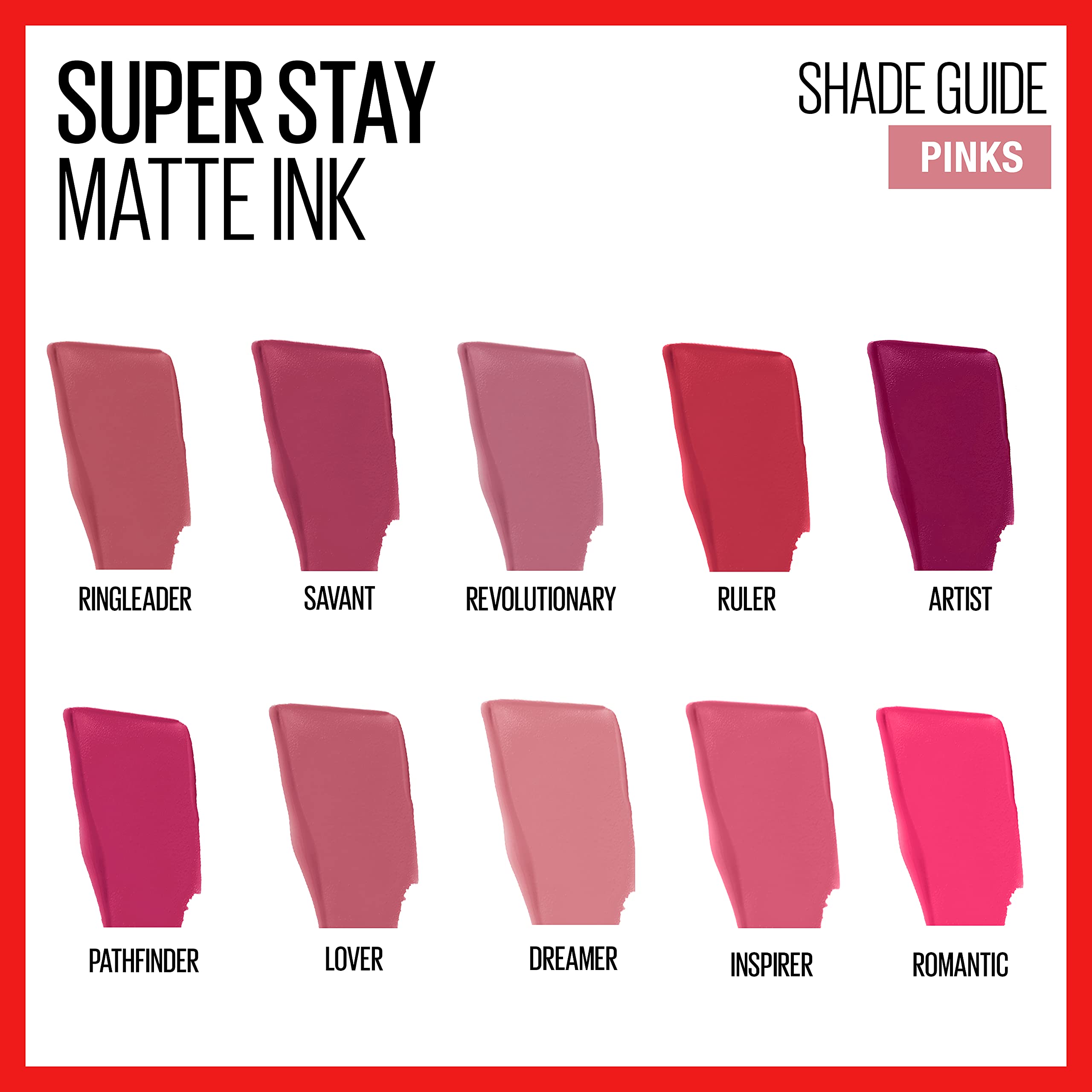 Maybelline New York Super Stay Matte Ink Liquid Lipstick, Long Lasting High Impact Color, Up to 16H Wear, Inspirer, Light Mauve Pink, 0.17 fl.oz (Pack of 2)