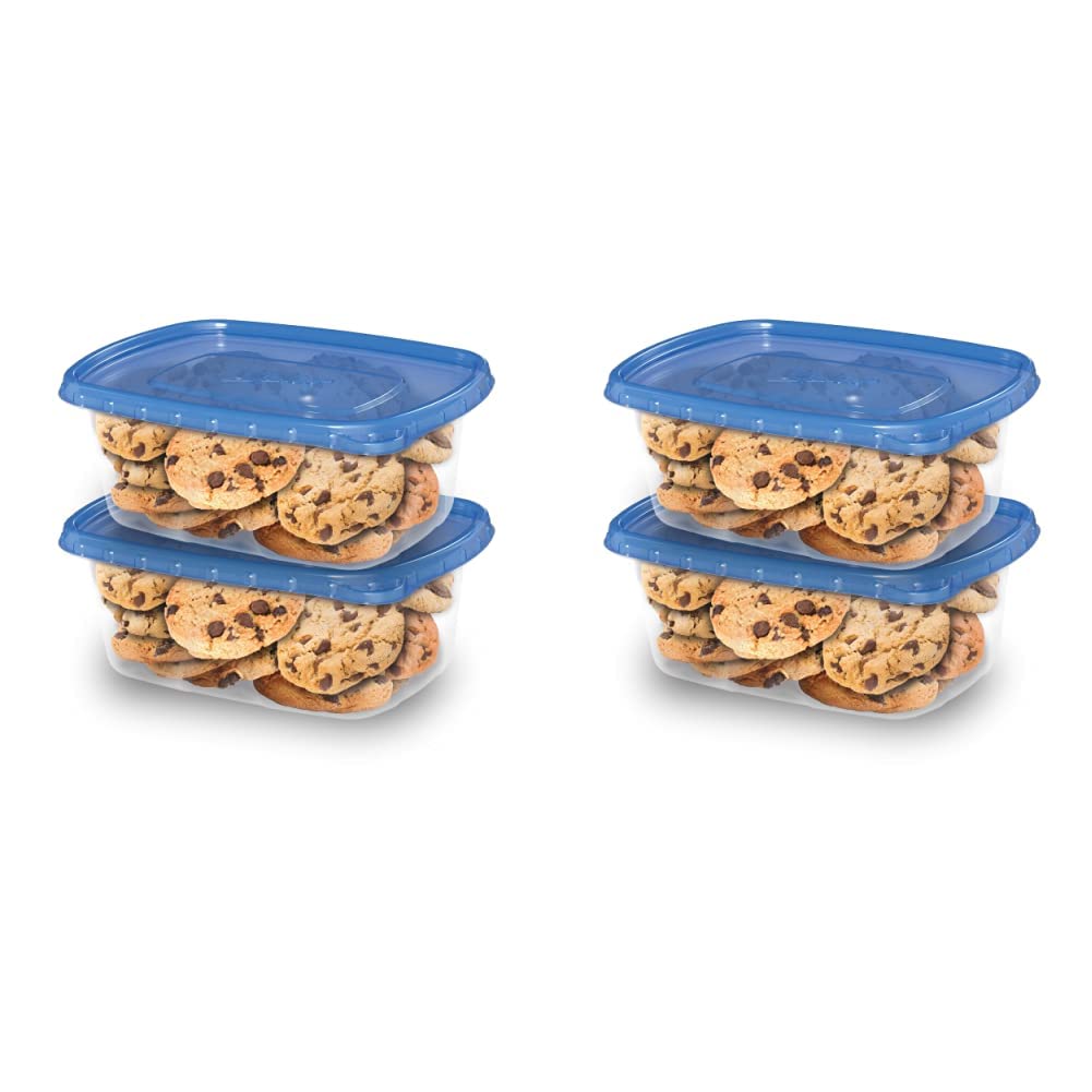 Ziploc Food Storage Meal Prep Containers Reusable for Kitchen Organization, Smart Snap Technology, Dishwasher Safe, Deep Rectangle, 2 Count (Pack of 2)