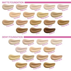 Wet n Wild Photo Focus Matte Liquid Foundation Amber Beige, Vegan & Cruelty-Free (Pack of 2)