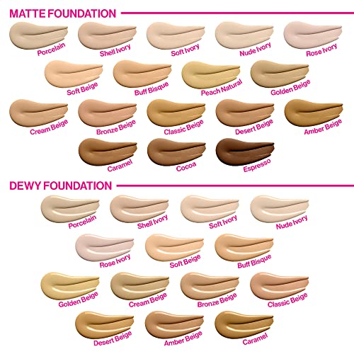 Wet n Wild Photo Focus Matte Liquid Foundation Amber Beige, Vegan & Cruelty-Free (Pack of 2)