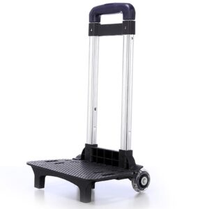 Backpack Trolley 2 Wheels Rolling Luggage Carts Foldable Trolley Cart Aluminium Alloy Hand Cart for School Bags Pet Bag