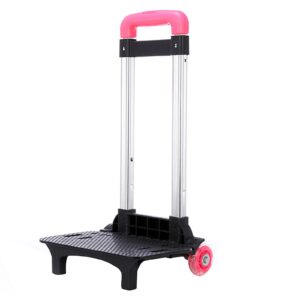 Backpack Trolley 2 Wheels Rolling Luggage Carts Foldable Trolley Cart Aluminium Alloy Hand Cart for School Bags Pet Bag