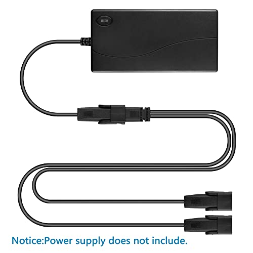 PBJYXSPED 6.6FT 47 Inches 2 Pin Splitter Lead Y Power Cable 2 Motors to 1 Power Supply Compatible with Electric Recliner and Lift Chairs