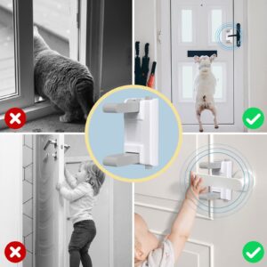 Childproof Door Lever Lock AOSITE 2 Pack Lever Door Lock Adhesive Baby Proof Door Handle Lever for Kids Child Safety Locks for Door Prevent Toddlers from Opening Doors No Drill Easy Open for Adults