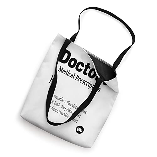 Funny Doctor's Medical Prescription Video Games Cool Gamer Tote Bag