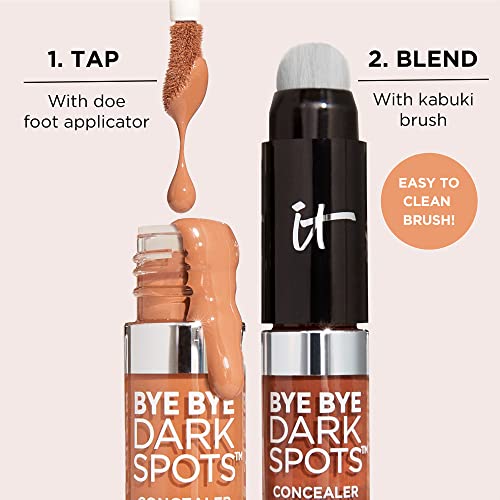 IT Cosmetics Bye Bye Dark Spots Concealer with 2% Niacinamide, Hyaluronic Acid & Caffeine - Medium Coverage, Natural Finish - 22 Light Neutral, 0.22 fl. oz