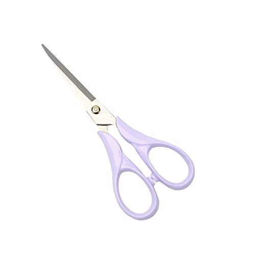 Purple Office Scissors 6.5" Craft Scissors Round All Purpose Scissors Professional Tailor Dressmaker Fabric Shears for School and Home (Purple Scissors)