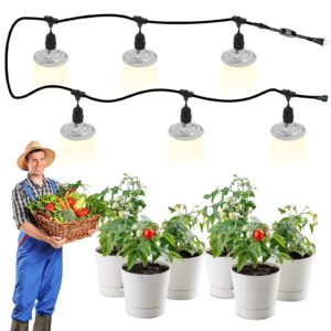 aobmaxet outdoor grow lights - string grow lights for greenhouse, waterproof plant growing lights, ul certified greenhouse grow lights, full spectrum led grow light lamp for veg seedling flower