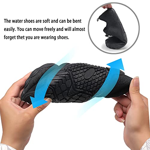 MAQLPC Water Shoes Men Women, Quick Dry Aqua Shoes, Mens Womens Barefoot Slip-on Beach Surf Pool Sports Swim Shoes Aqua Socks for Hiking Boating Fishing Kayaking