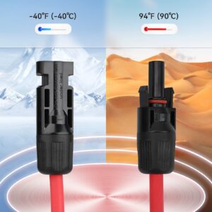 cenyb Solar Panel Cable Connectors 30A,DC1000V IP67 Waterproof with 2 Spanners (10Pairs 12-14AWG)