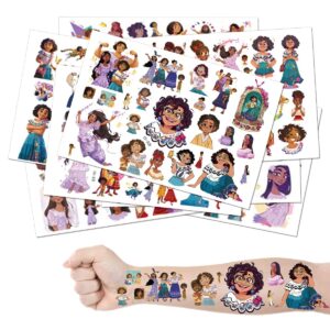 8 Sheets Temporary Tattoos Stickers For Encanto, Encanto Birthday Party Supplies Decorations Party Favors, Gifts for Boys Girls School Classroom Rewards