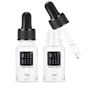 freeorr 2 pcs makeup mixing liquid, turn eyeshadow into eyeliner, prolong makeup pigment & durability, transparent make-up mixing liquid drops,moisturizing eyeshadow sealant 10ml*2