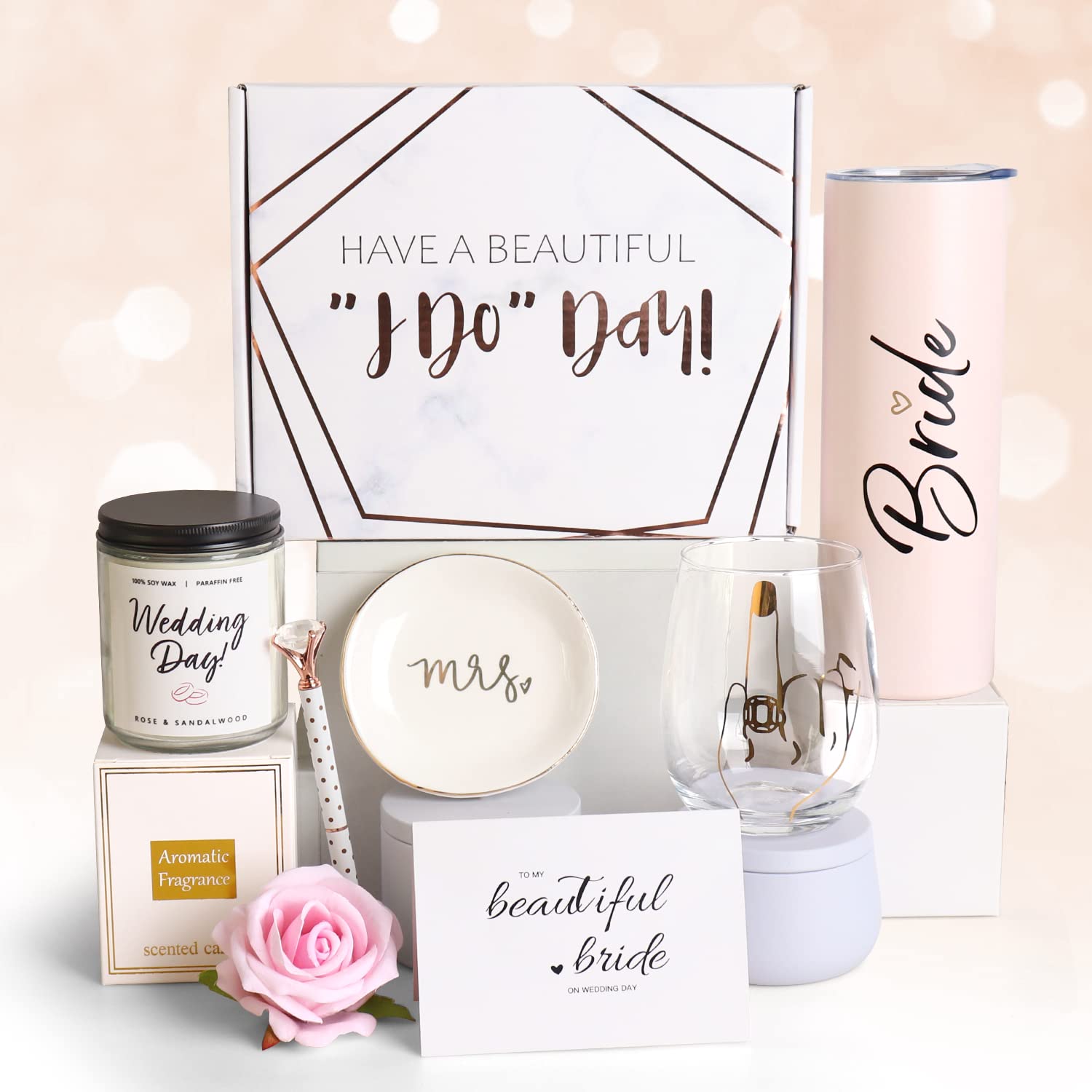 Bride To Be Gifts Box, Bridal Shower, Bachelorette Gifts For Bride, Engagement Gifts For Her, Wedding Gifts For Bride, Bachelor Party Gifts, Stainless Steel Tumbler Cup, Ring Finger Wine Glass