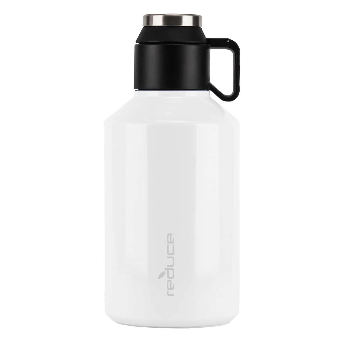 REDUCE Dual-Wall Vacuum Insulated Dishwasher Safe Growler, 64 oz, White, LK1634000C