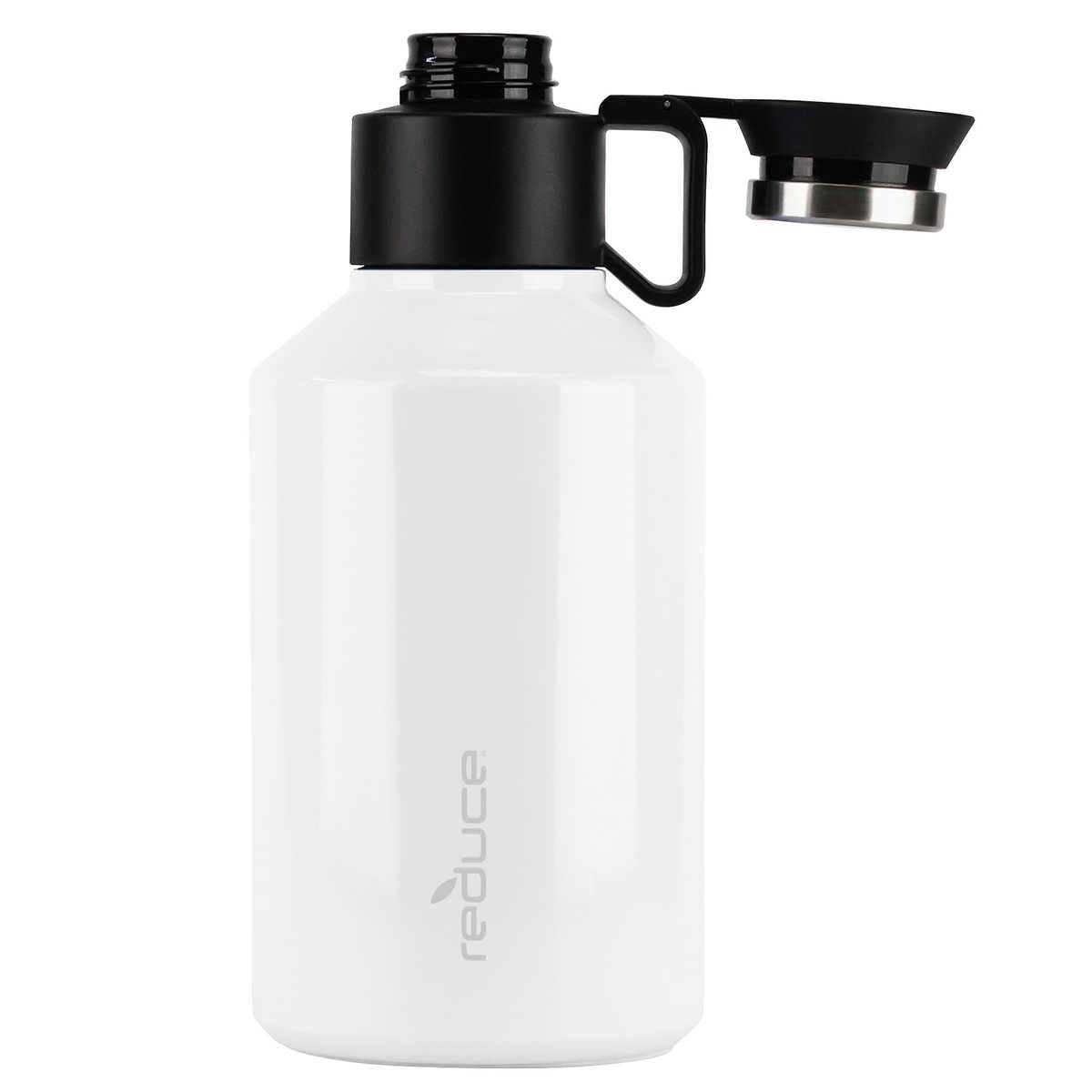 REDUCE Dual-Wall Vacuum Insulated Dishwasher Safe Growler, 64 oz, White, LK1634000C