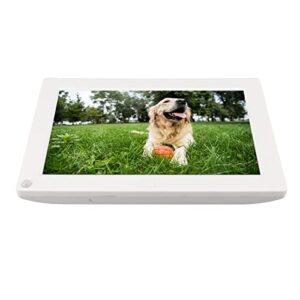 Electronic Photo Frame, 100‑240V Digital Photo Frame White Human Body Induction Image Preview with Bracket for Bedroom (US Plug)