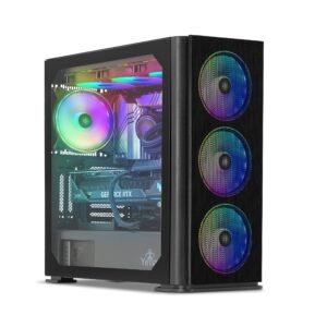 yeyian odachi intel 13th gen vr pc gaming,i9 13900kf 5.80 ghz desktop computer,rtx 4090 24gb, 32gb ddr5 ram,2tb ssd,2tb hdd,z790 mobo,360mm aio liquid cooled,win 11 home,7 argb fans,1000w platinum psu