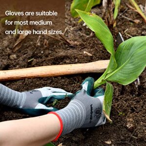 TOBEHIGHER Gardening Gloves - Gardening Gloves for Men and Women 6 Pair, Breathable Rubber Garden Gloves, Outdoor Protective Working Gloves for Raking, Weeding, Digging and Pruning