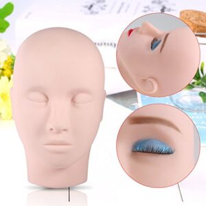 Makeup Mannequin Head, 1PC Upgraded Make Up Eyelash Eye Lashes Extensions Practice Mannequin Training Head Model Cosmetology Doll Face Head