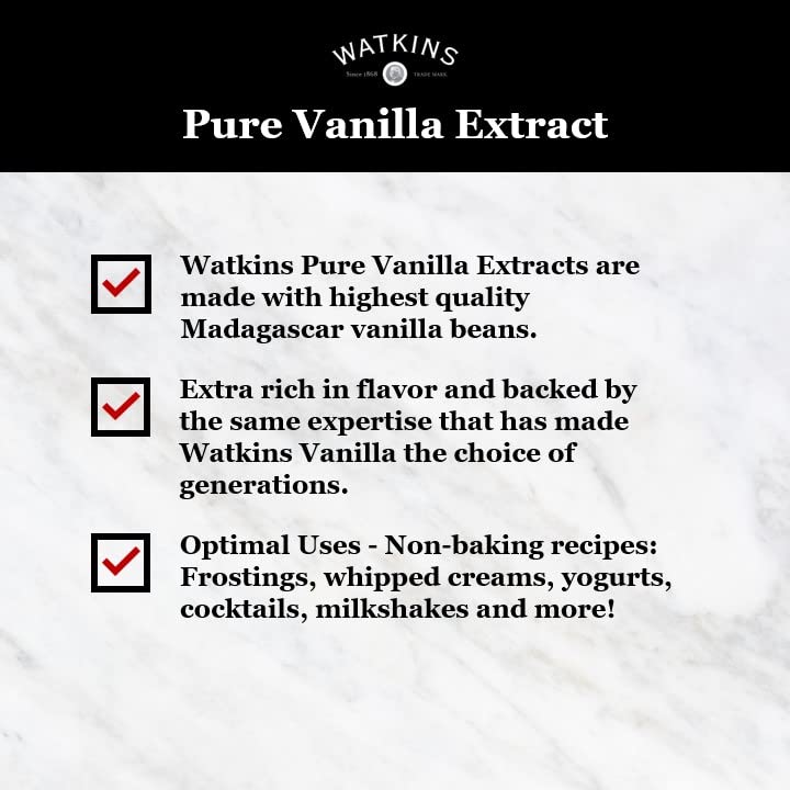 Watkins Organic Pure Vanilla Alcohol Free Flavoring, 2 Fl. Oz (Pack of 1)