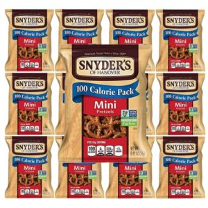 Snyder's Mini Pretzels, 0.92oz Bags, Pack of 12 - with Bay Area Marketplace Napkins