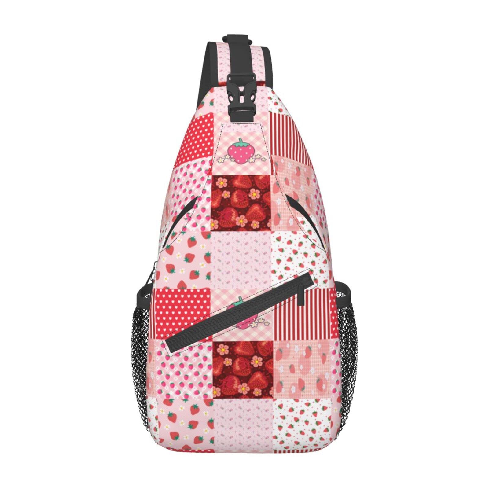 ASYG Strawberry Sling Bag Cute Crossbody Chest Daypack Casual Backpack Gilrs Shoulder Bag