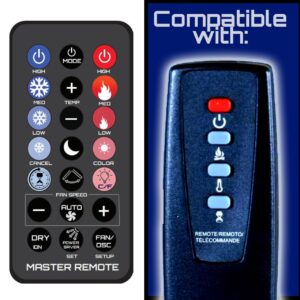 Replacement Fireplace Remote Control for Twin Star & Classic Flame Models: 18EF022GRA 18EF022SRA 23EF022GRA 23EF022SRA 26EF022GRA 26EF022SRA 18EF022SRA, 18EF022GRA, 1811210GRA-A001, 1811210GRA-A000