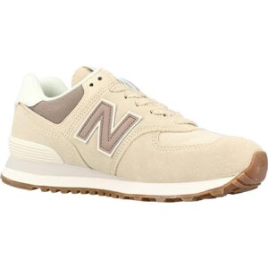 New Balance Women's 574 Sneakers, Sandstone/Mushroom/Angora, Tan, 7.5 Medium US