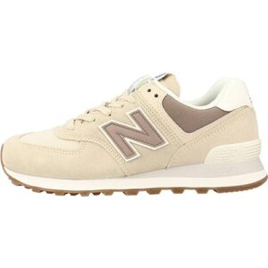 New Balance Women's 574 Sneakers, Sandstone/Mushroom/Angora, Tan, 7.5 Medium US