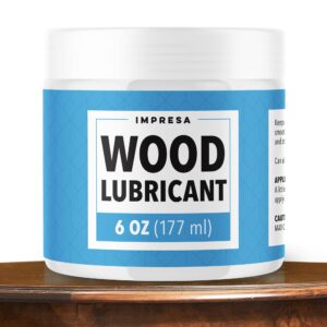 impresa wood lubricant for home diy projects - multi-purpose semi paste wax for wood - drawer & door hinge lubricant - loosen drawer slide - restore & preserve wooden slide -non spray lubricant - 6oz