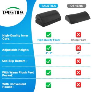 TALSTILA Foot Rest for Under Desk at Work, Office Desk Accessories - Foot Stool, Ergonomic Adjustable Memory Foam Footrest, Under Desk Footrest, for Office Desk & Office Chair - Back & Leg Pain Relief