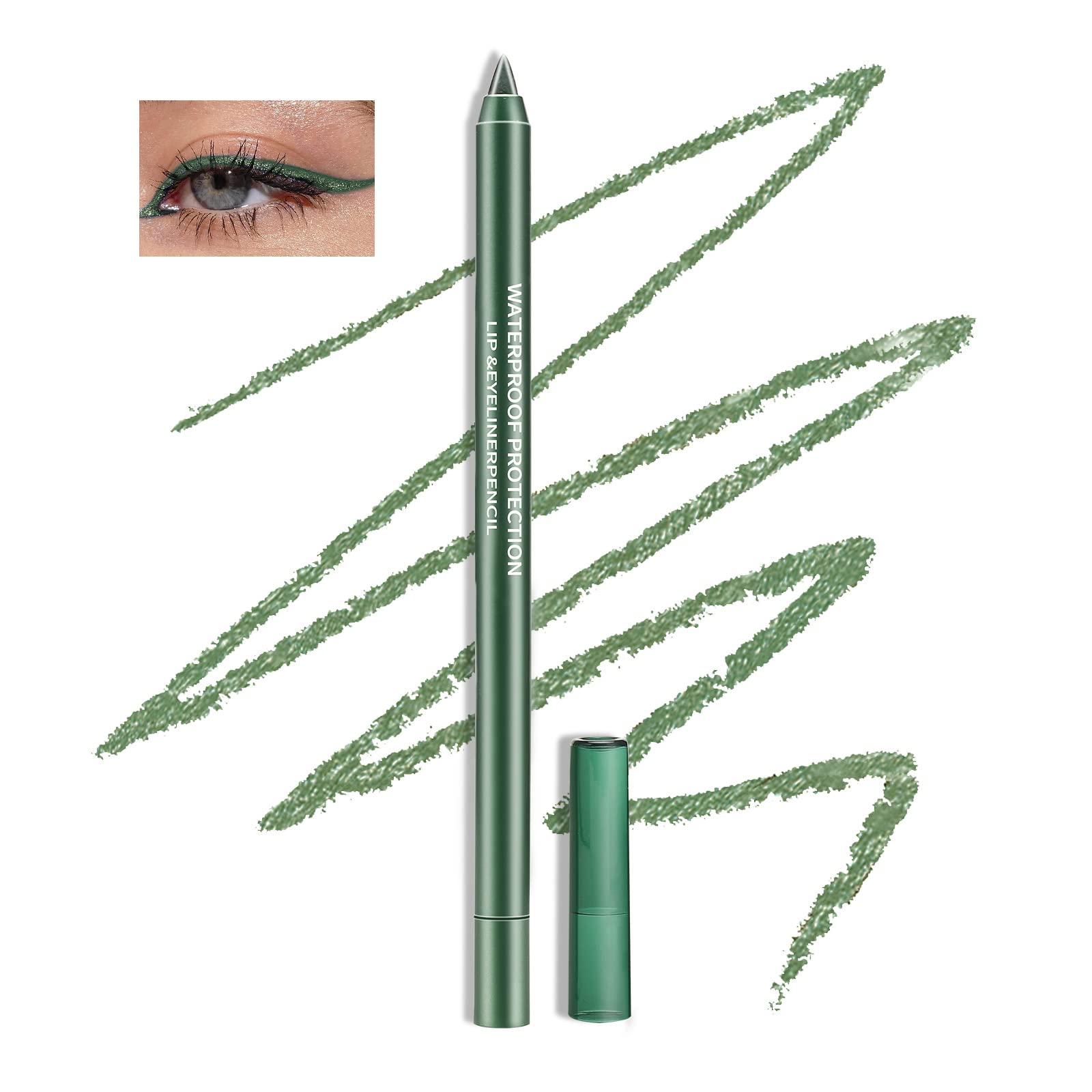 Boobeen Colorful Gel Eyeliner Pencil, Waterproof Eyeliner Pen, Matte Metallic Eyeliner Set for Women, Cream Eye Shadow Pencil for Colored Eye Makeup