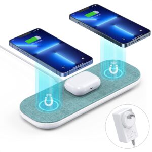 magnetic wireless charger, 30w fast wireless charging pad compatible with magsafe charger, 3 in 1 compatible with iphone 15/14/13/12 pro max plus mini,wireless phone charger for galaxy s23/s22/s21/s20