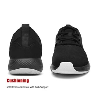 Waterproof Sneakers for Women Footwear Running Work Shoe Non Slip Lightweight Tennis Golf Bowling Causal Flats Walking Rain Outdoor Restaurant Zapatos de Mujer Black