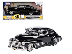 1948 chevy aerosedan fleetside lowrider black get low series 1/24 diecast model car by motormax 79027