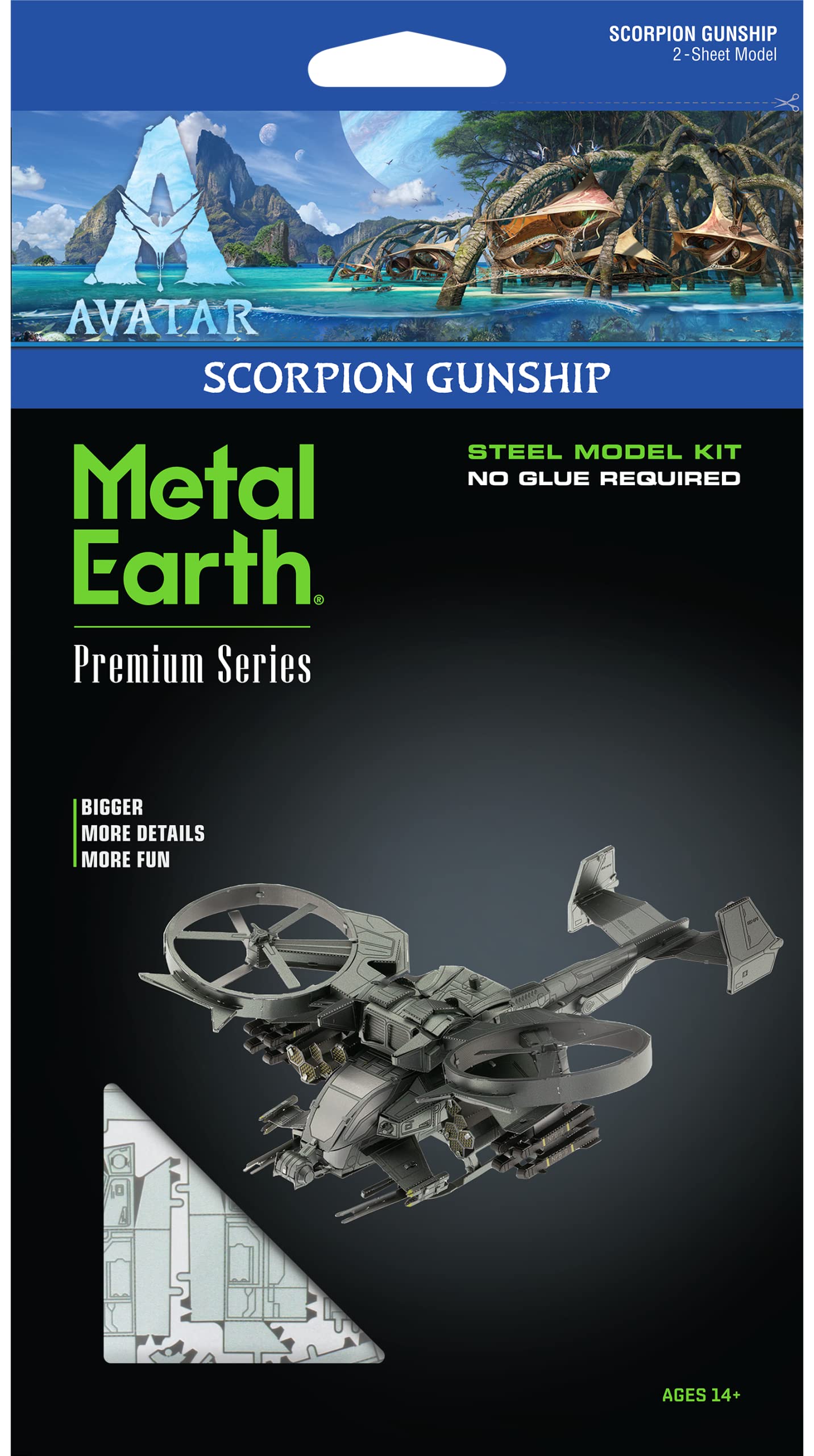 Metal Earth Premium Series Avatar 2 Scorpion Gunship 3D Metal Model Kit Fascinations