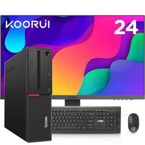 lenovo desktop with new 24" full hd monitor | intel core i7-6700 | 32gb ddr4 ram| new 1tb ssd | ac7260 wifi bluetooth | dvd-rw | hdmi dp vga| wireless keyboard mouse (renewed)