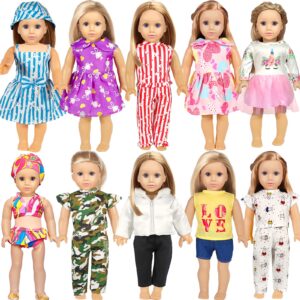 18 inch doll clothes accessories for girl doll clothes(10 set)