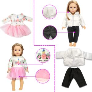 18 inch Doll Clothes Accessories for Girl Doll Clothes(10 Set)